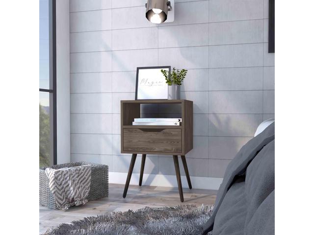 Click here for Allie Nightstand  Superior Top  Open Shelf  One Dr... prices