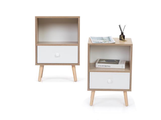 Click here for Mid-Century Wood Nightstand Set of 2  Bed Sofa Sid... prices