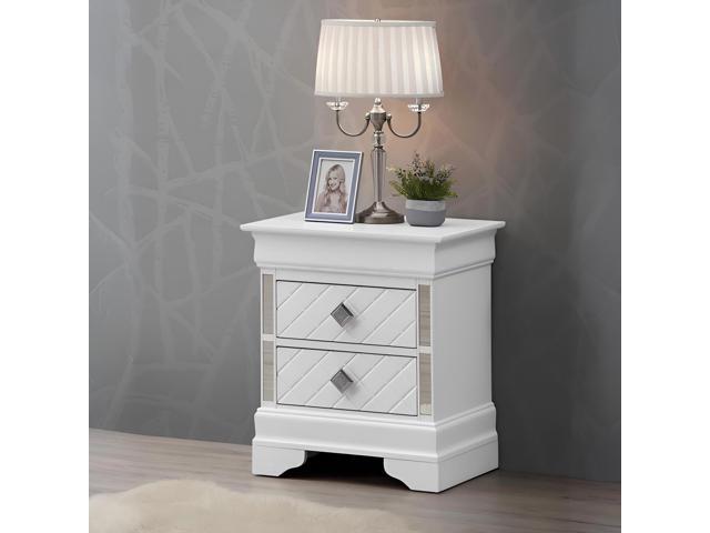 Click here for Sophisticated Silver Champagne Nightstand prices