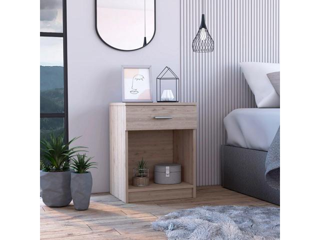 Click here for Light Grey 1-Drawer 1-Shelf Nightstand prices