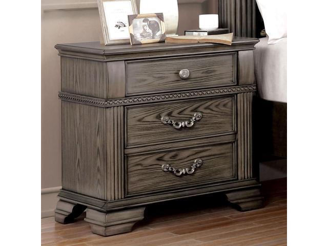 Click here for Gray Color Nightstand Bedroom 1pc Nightstand Solid... prices