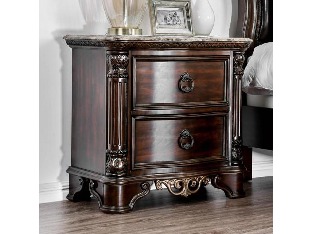 Click here for 1pc Nightstand Only Traditional Brown Cherry Solid... prices