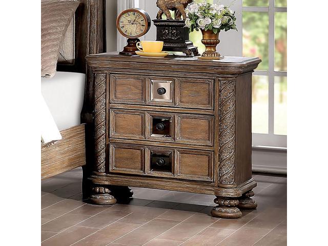 Click here for Transitional Rustic Natural Tone 1pc Nightstand On... prices