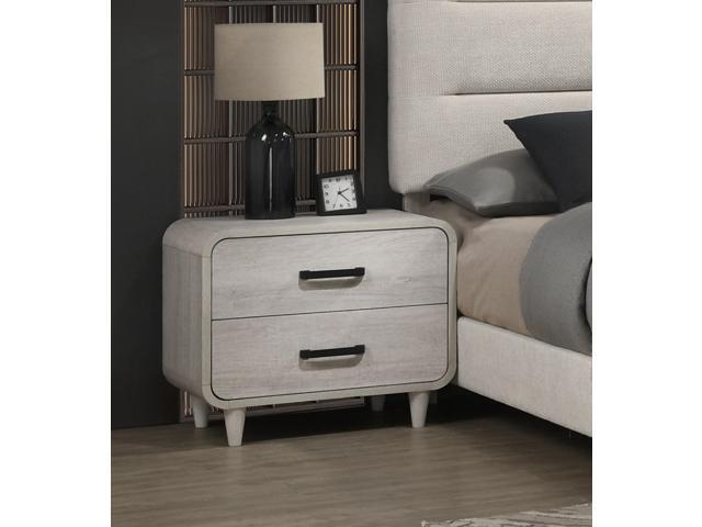 Click here for 1pc Contemporary White Finish Ample Drawer Space T... prices