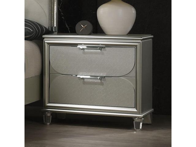 Click here for Contemporary Silver 1pc Nightstand Acrylic Handles... prices