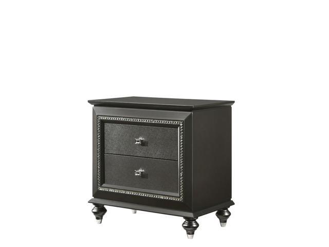 Click here for Kaitlyn Metallic Gray Finish Nightstand prices