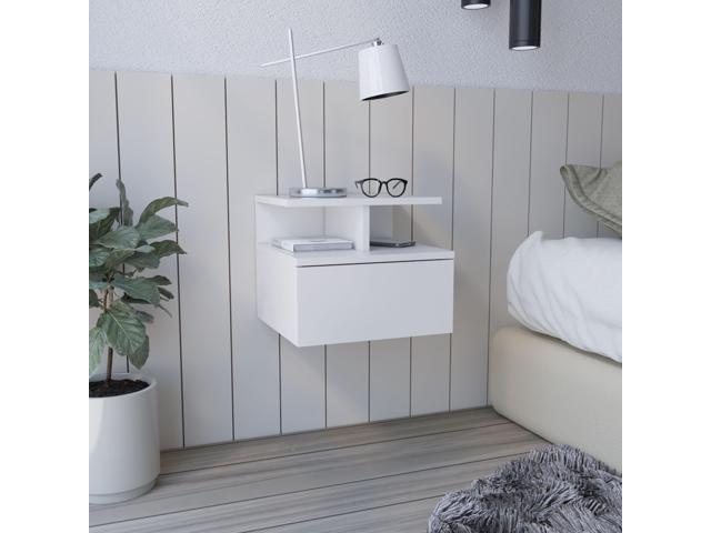 Click here for Floating Nightstand Flopini  One Drawer  White Fin... prices
