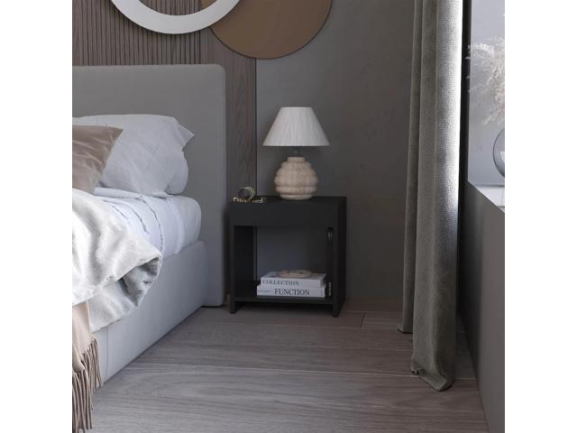 Click here for Black Nightstand with Open Storage prices