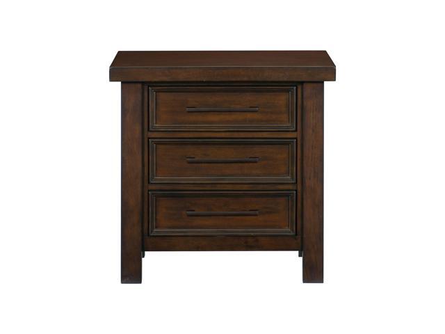 Click here for Classic Brown Finish 1pc Nightstand of 3x Drawers... prices