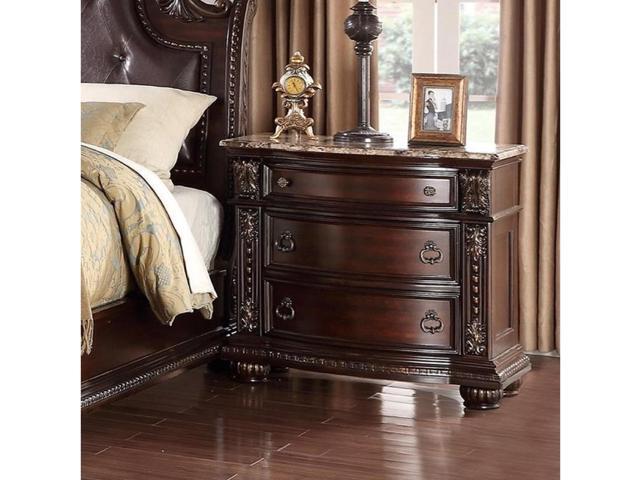 Click here for 1Pc Traditional Style End Table 3-Drawer Nightstan... prices