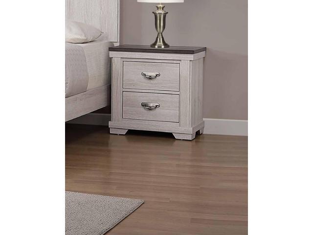 Click here for 1pc Farmhouse Style Two Drawer Night Stand Nightst... prices