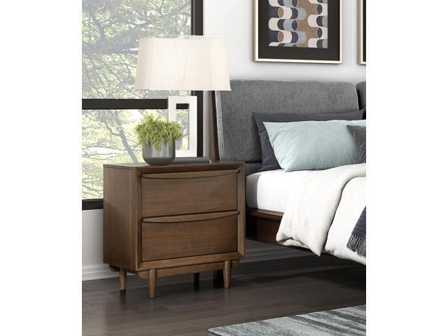 Click here for Classic Walnut Finish Nightstand of 2x Drawers and... prices