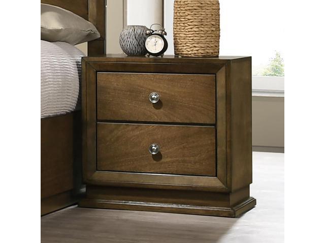 Click here for Walnut Finish 1pc Nightstand Transitional Style Be... prices