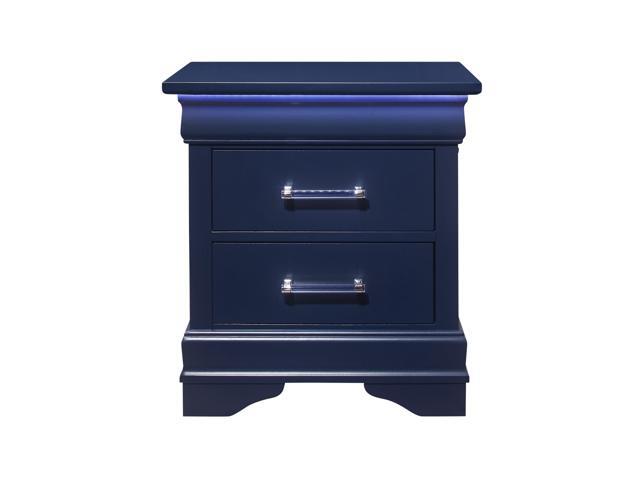 Click here for CHARLSTON BLUE NIGHTSTAND WITH LED prices
