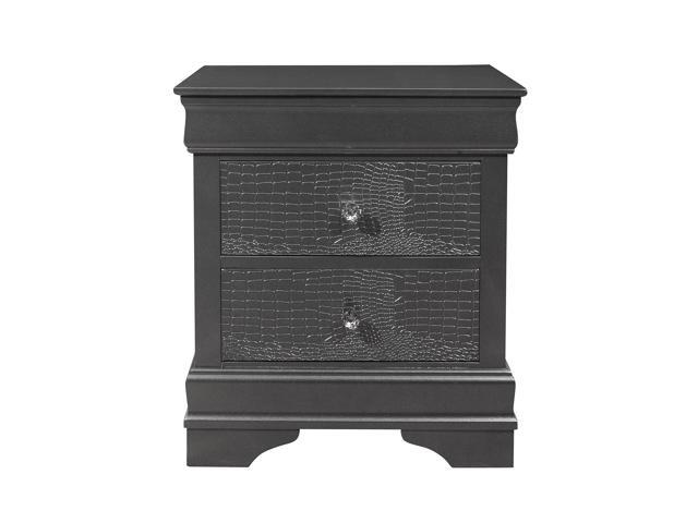 Click here for SHAKER CROCODILE METALLIC GREY NIGHTSTAND prices