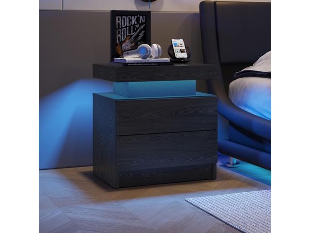 Click here for Nightstand LED Bedside Table Cabinet Lights Modern... prices