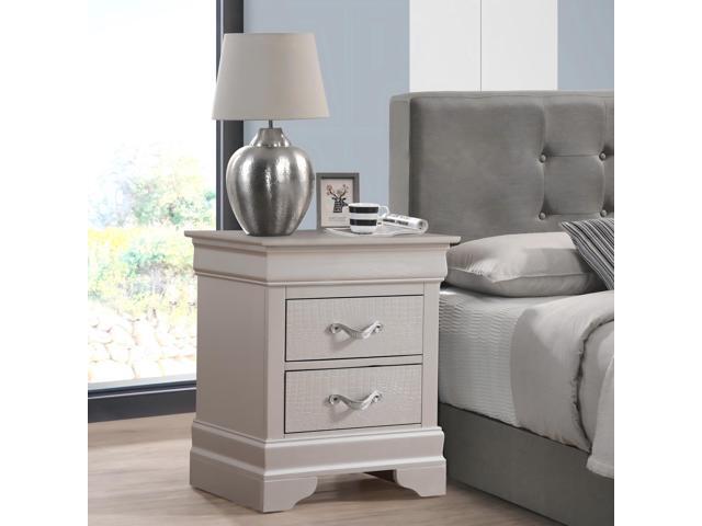 Click here for Elegant Silver Champagne Nightstand prices