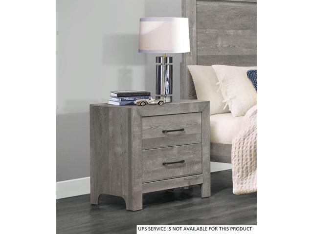 Click here for Rustic Style Gray Finish 1pc Nightstand of 2x Draw... prices