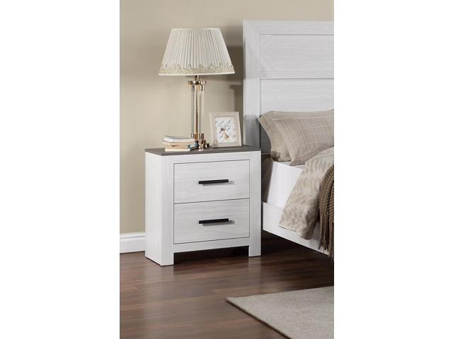 Click here for White Color 1pc Nightstand Paper veneer Bedroom Fu... prices
