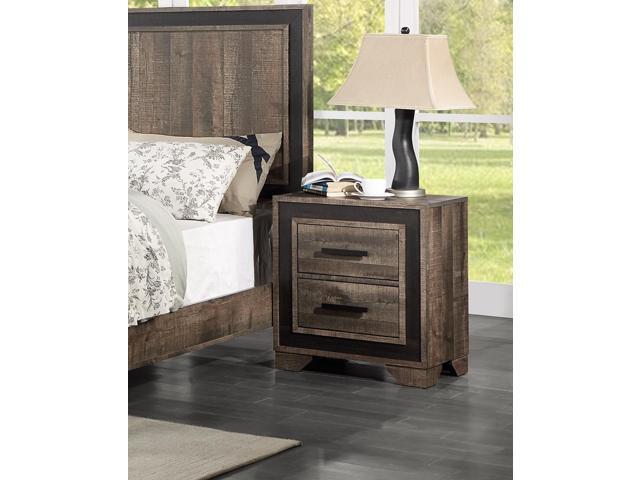 Click here for Oak Finish 1pc Nightstand Paper veneer Bedroom Fur... prices