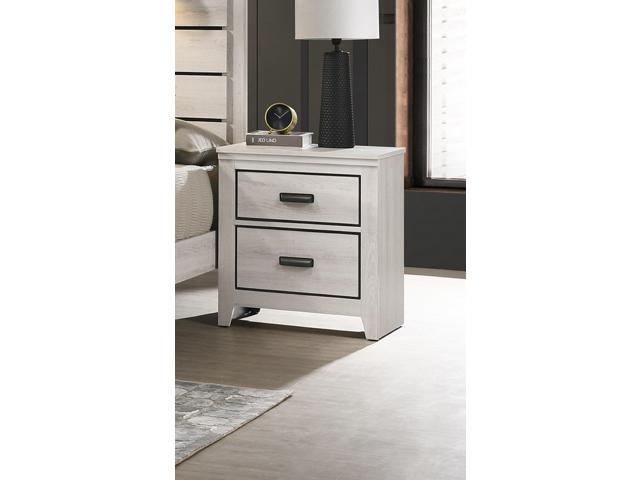 Click here for Contemporary 2-Drawer Nightstand End Table Beige W... prices