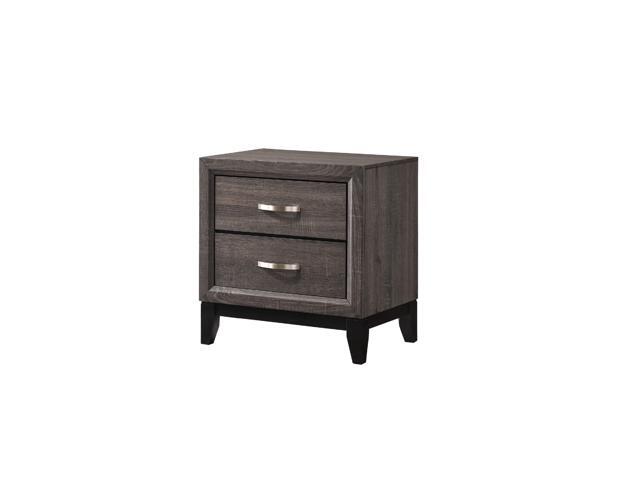 Click here for Contemporary 2-Drawer Nightstand End Table Gray Br... prices