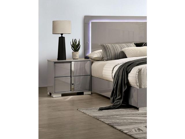 Click here for Light Taupe Modern Gorgeous 1pc Bedside Table Bedr... prices