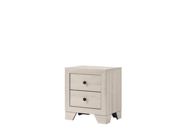 Click here for 1pc Rustic Two Drawers Storage Nightstand White Wa... prices