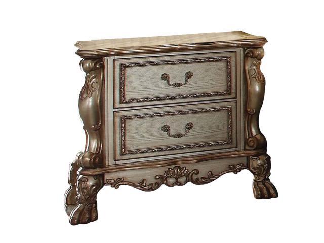 Click here for Dresden Gold Patina & Bone Finish Nightstand prices