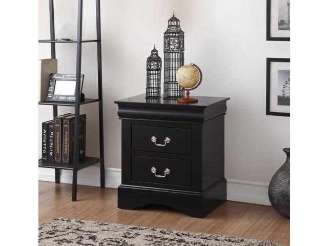 Click here for Louis Black Finish Philippe III Nightstand prices