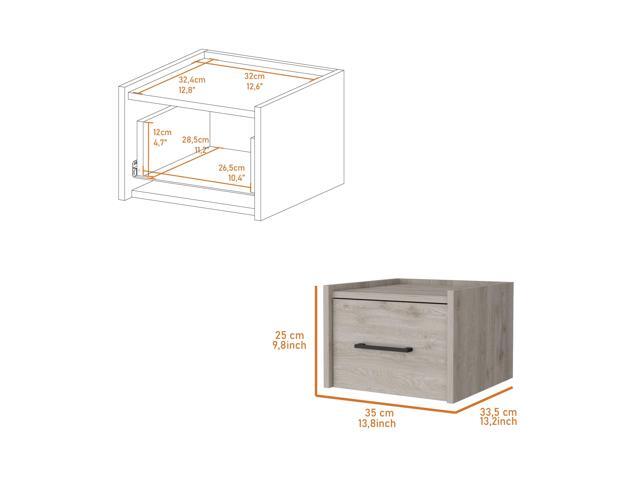 Click here for Elfrida Wall-Mounted Nightstand  Sleek Single-Draw... prices