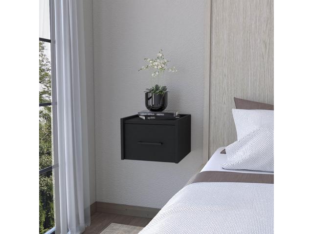Click here for Elfrida Wall-Mounted Nightstand  Sleek Single-Draw... prices