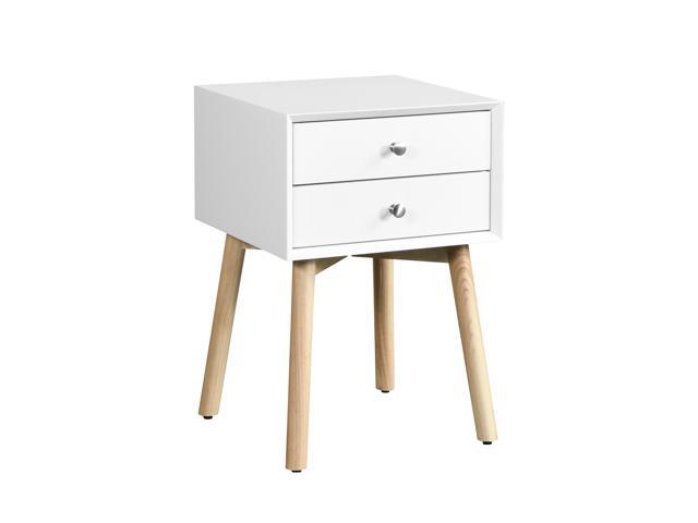 Click here for Side Table Bedside Table with 2 Drawers and Rubber... prices