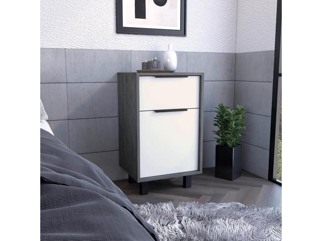 Click here for Nightstand 27 H  One Drawer  Storage with Door  Fo... prices