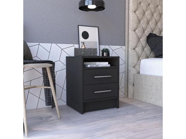 Click here for Nightstand 20H  Two Drawers  Superior Top  Metal H... prices