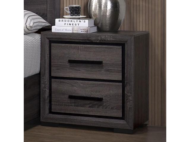 Click here for Gray 1pc Nightstand Bedroom Furniture Bedside Tabl... prices
