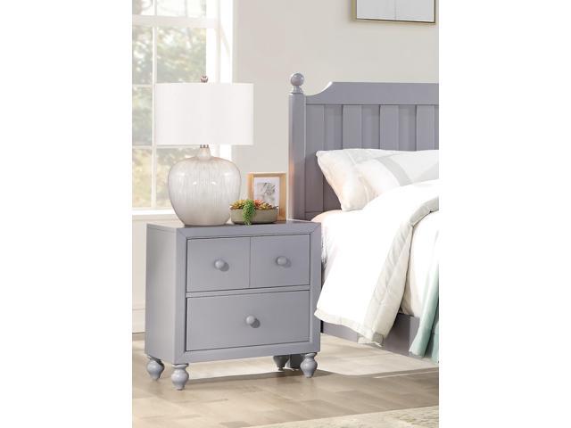 Click here for Transitional Gray Finish 1pc Nightstand of Drawers... prices