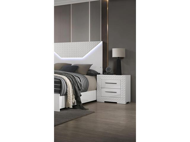 Click here for Gorgeous White 1pc Nightstand High Gloss Finish Ch... prices