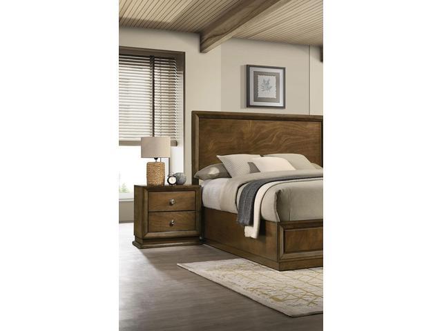 Click here for Walnut 1pc Nightstand Bedroom Rubberwood Bedside T... prices