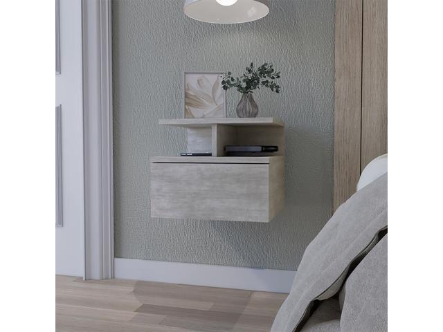 Click here for Augusta Floating Nightstand with 2-Tier Shelf and... prices