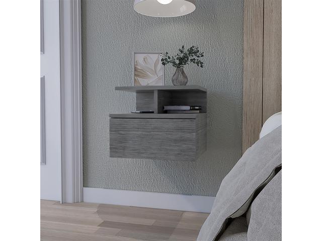 Click here for Augusta Floating Nightstand with 2-Tier Shelf and... prices