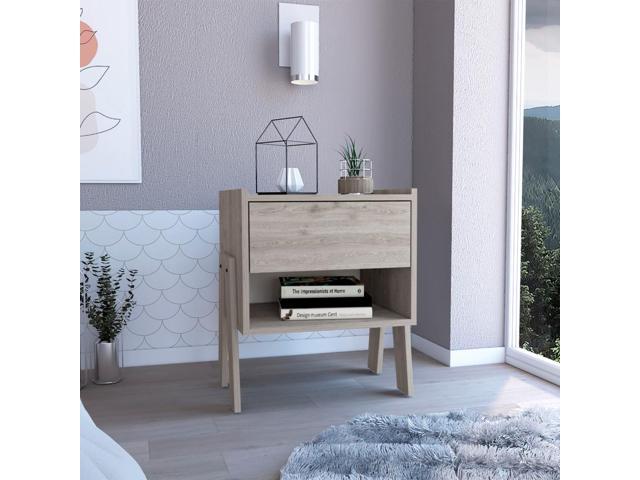 Click here for Nightstand 22H  One Drawer  One Open Shelf  Light... prices