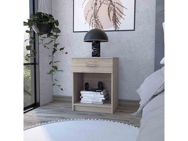 Click here for Nightstand Coco  Single Drawer  Lower Shelf  Light... prices