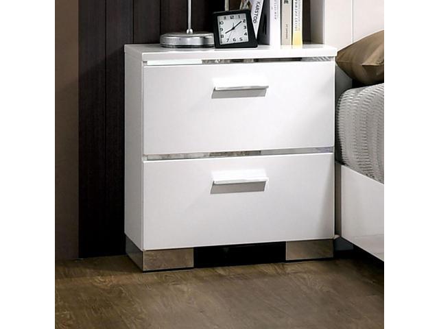 Click here for Contemporary 1pc Nightstand White Color High Gloss... prices