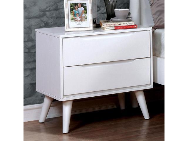 Click here for Mid-Century Modern White Color 1pc Nightstand Bedr... prices