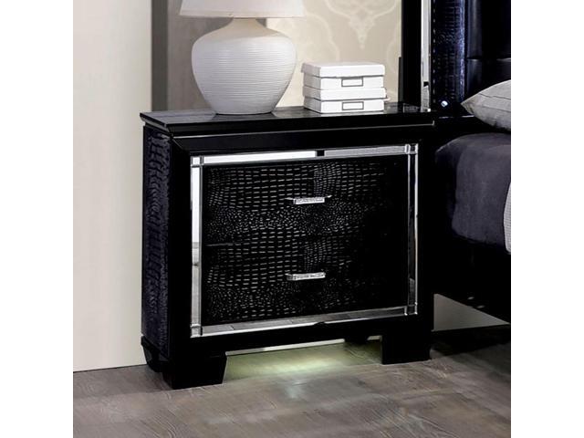 Click here for Contemporary 1pc Nightstand Black Bedside Table LE... prices