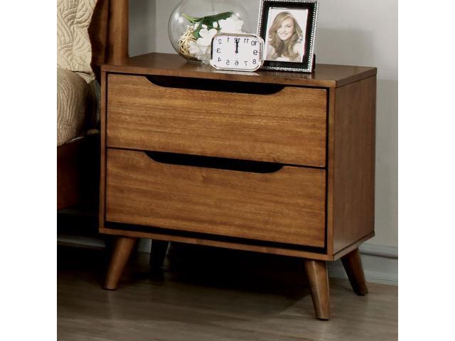 Click here for Mid-Century Modern Oak Color 1pc Nightstand Bedroo... prices