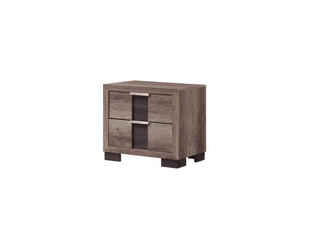 Click here for 1pc Contemporary Rustic Brown Finish Nightstand Tw... prices