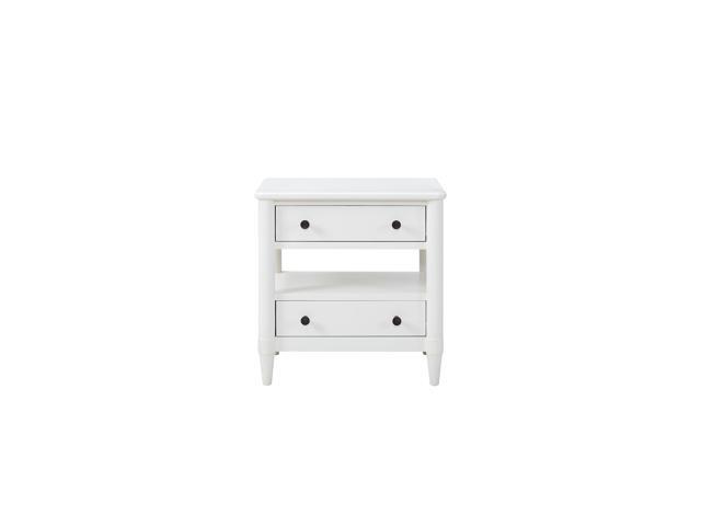 Click here for Open Nightstand White Finish With 2 Drawers prices