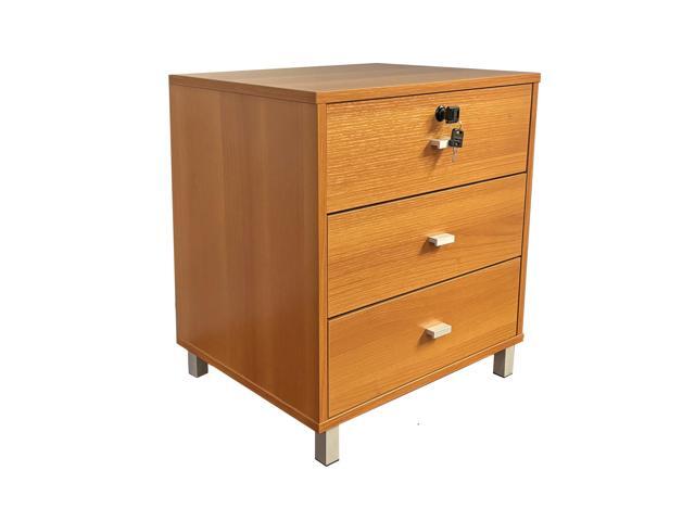Click here for Three drawer nightstand locking top drawer metal d... prices
